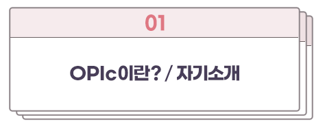 01. OPIc이란? / 자기소개